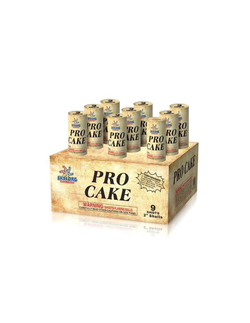 9 Shots Pro Cake 2inch - Skysong Fireworks